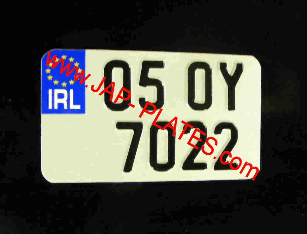 Motorcycle euro pressed plate