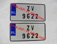 Jap pressed number plates small digits
