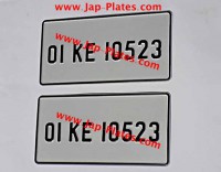 Pair of Jap Pressed Number Plates Plain with a Size Choice (24D) :: JAP ...